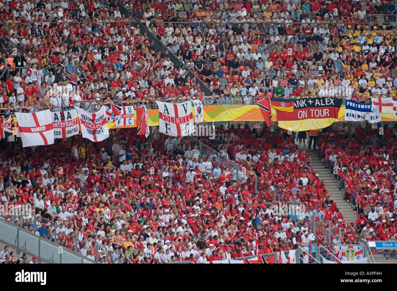 English Football supporters at the nuremberg during World cup football ...