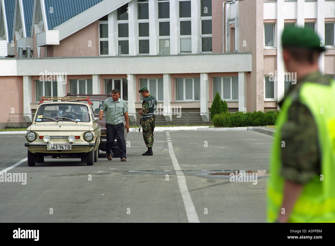 Control at the Polish-Ukrainian border crossing, Korczowa, Poland Stock ...