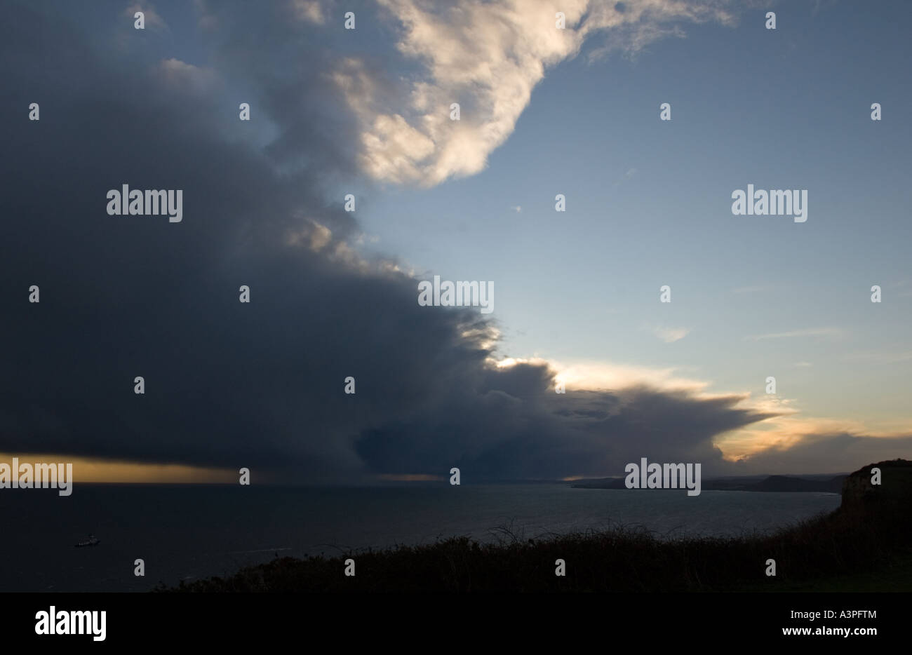 Cloud Formation over the sea off the Devon Coast Stock Photo - Alamy