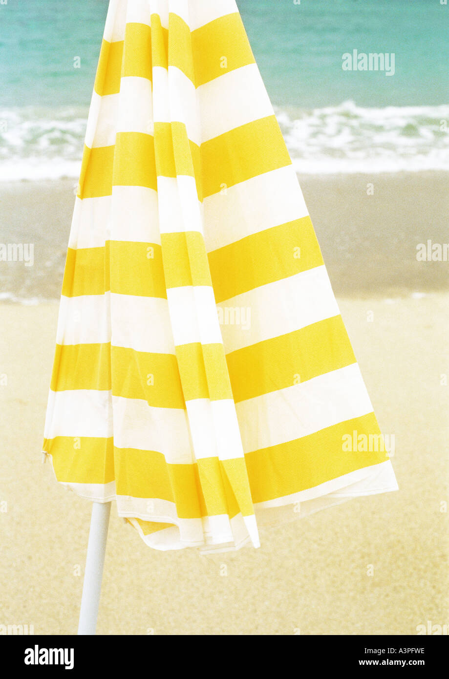 Parasol on beach Stock Photo - Alamy