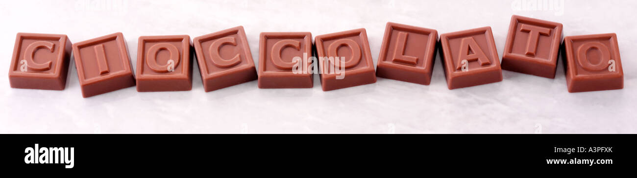 CIOCCOLATO ITALIAN CHOCOLATE Stock Photo - Alamy