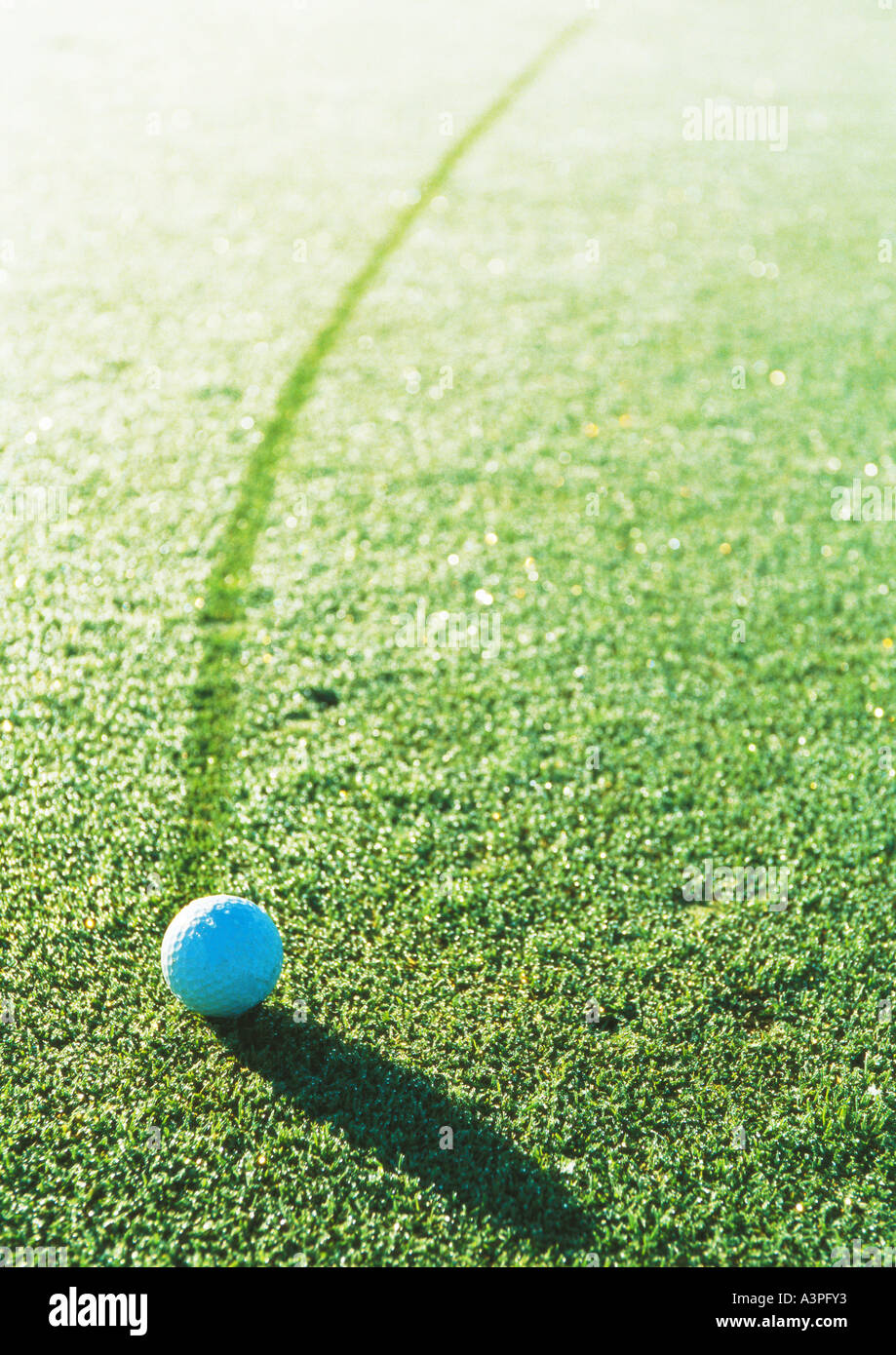 Golf ball on dew covered green hi-res stock photography and images - Alamy