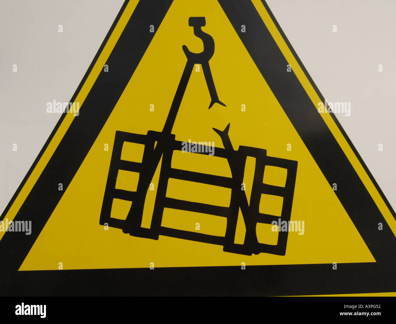 warning sign load can fall down Stock Photo - Alamy