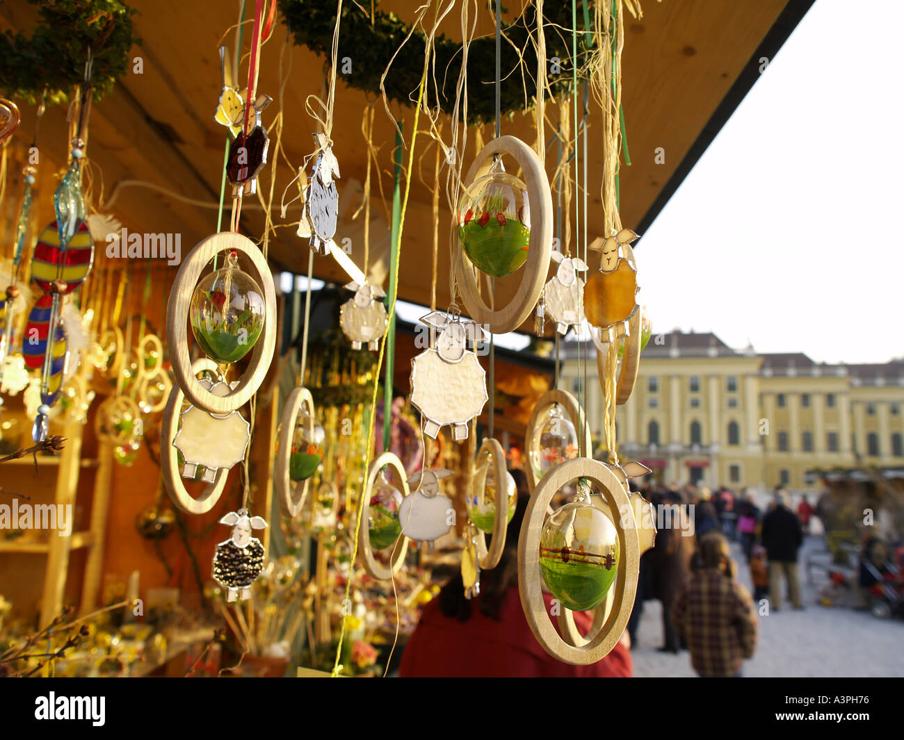 Vienna Easter market at Schoenbrunn castle Stock Photo - Alamy