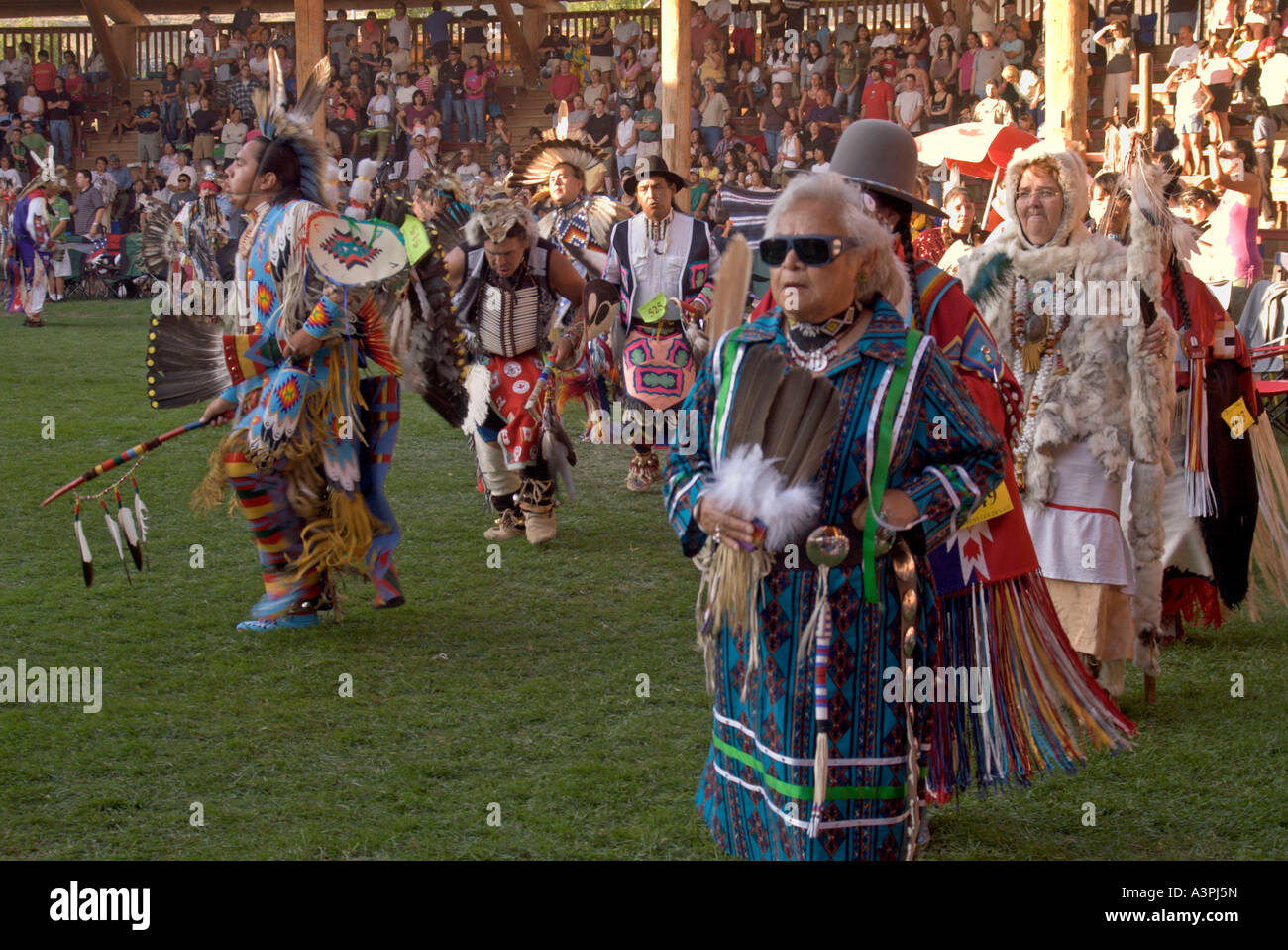 Canada, British Columbia, Kamloops, Kamloopa Pow Wow, Grand Entry ...