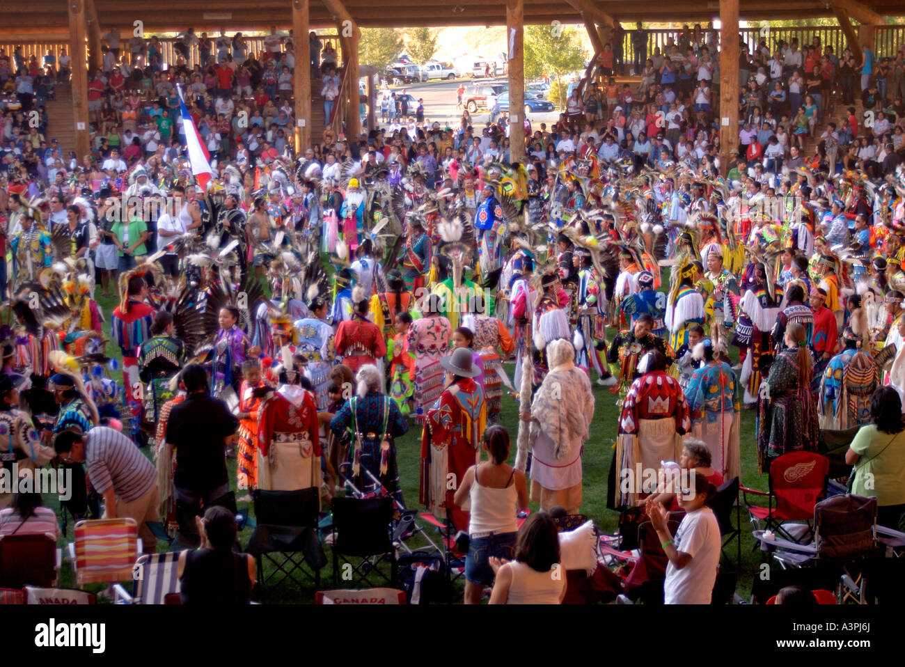 Canada, British Columbia, Kamloops, Kamloopa Pow Wow, Grand Entry ...