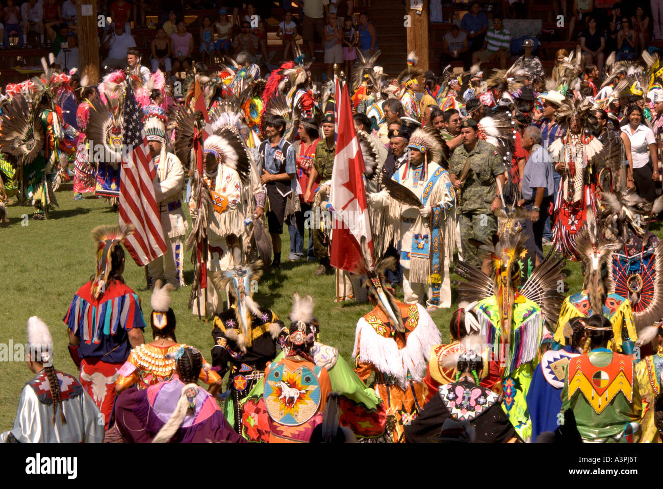 Canada, British Columbia, Kamloops, Kamloopa Pow Wow, Grand Entry ...
