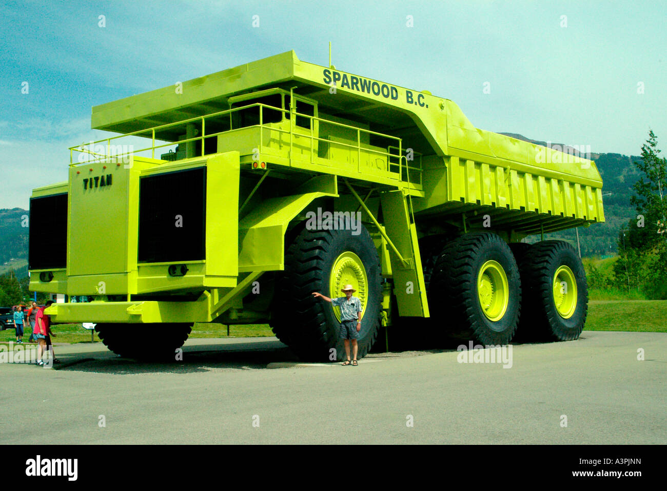 Canada British Columbia Sparwood Titan copper ore carrier dump truck ...