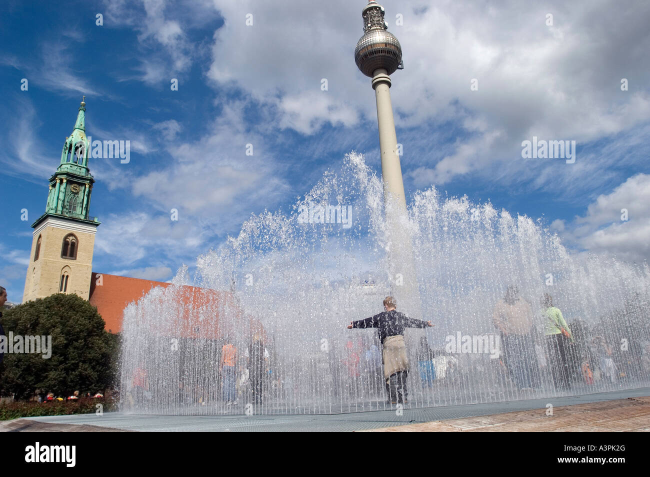 A fountain at Alexanderplatz in Berlin, Germany Stock Photo - Alamy