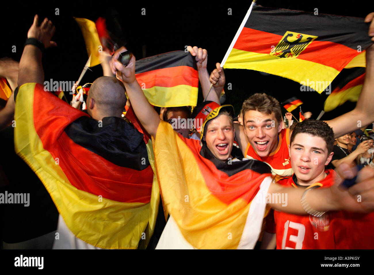 German football fans at the FIFA World Cup 2006, Berlin, Germany Stock ...