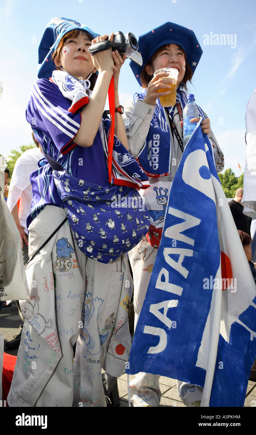 Japanese football fans with digital camera at the FIFA World Cup 2006 ...
