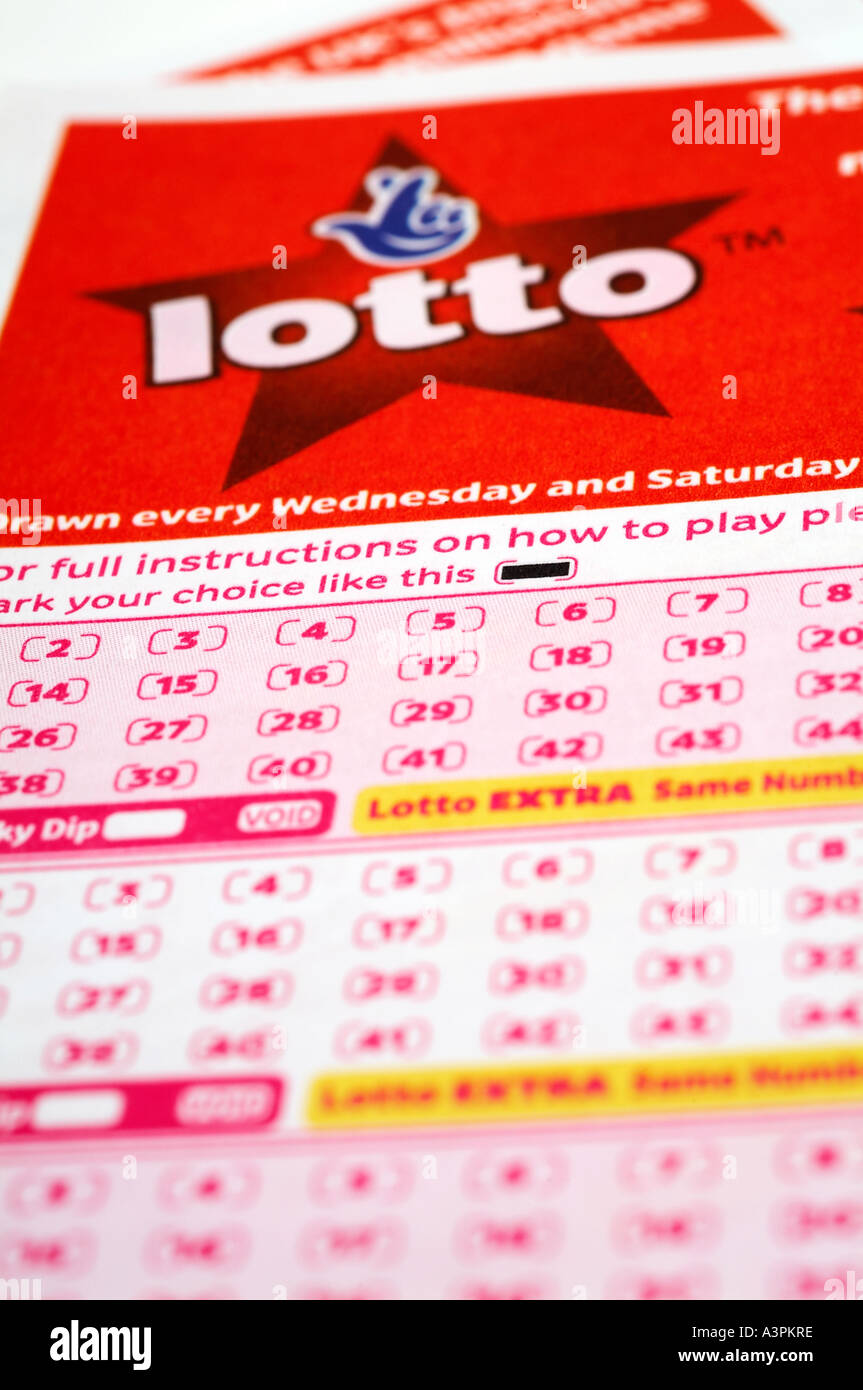 National Lottery Game Cards Stock Photo - Alamy
