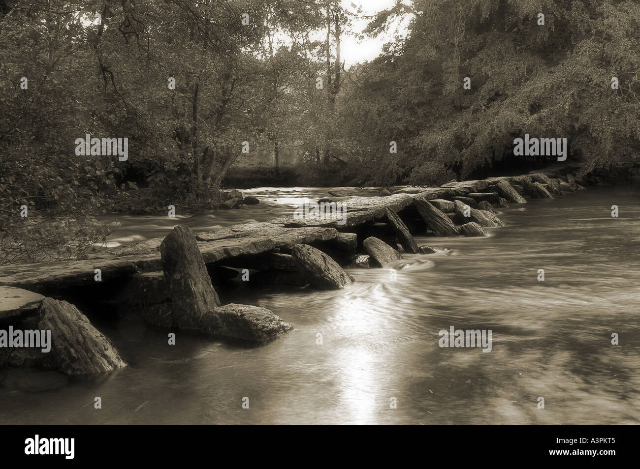 Tarr Steps on Exmoor National Park North Devon Stock Photo - Alamy