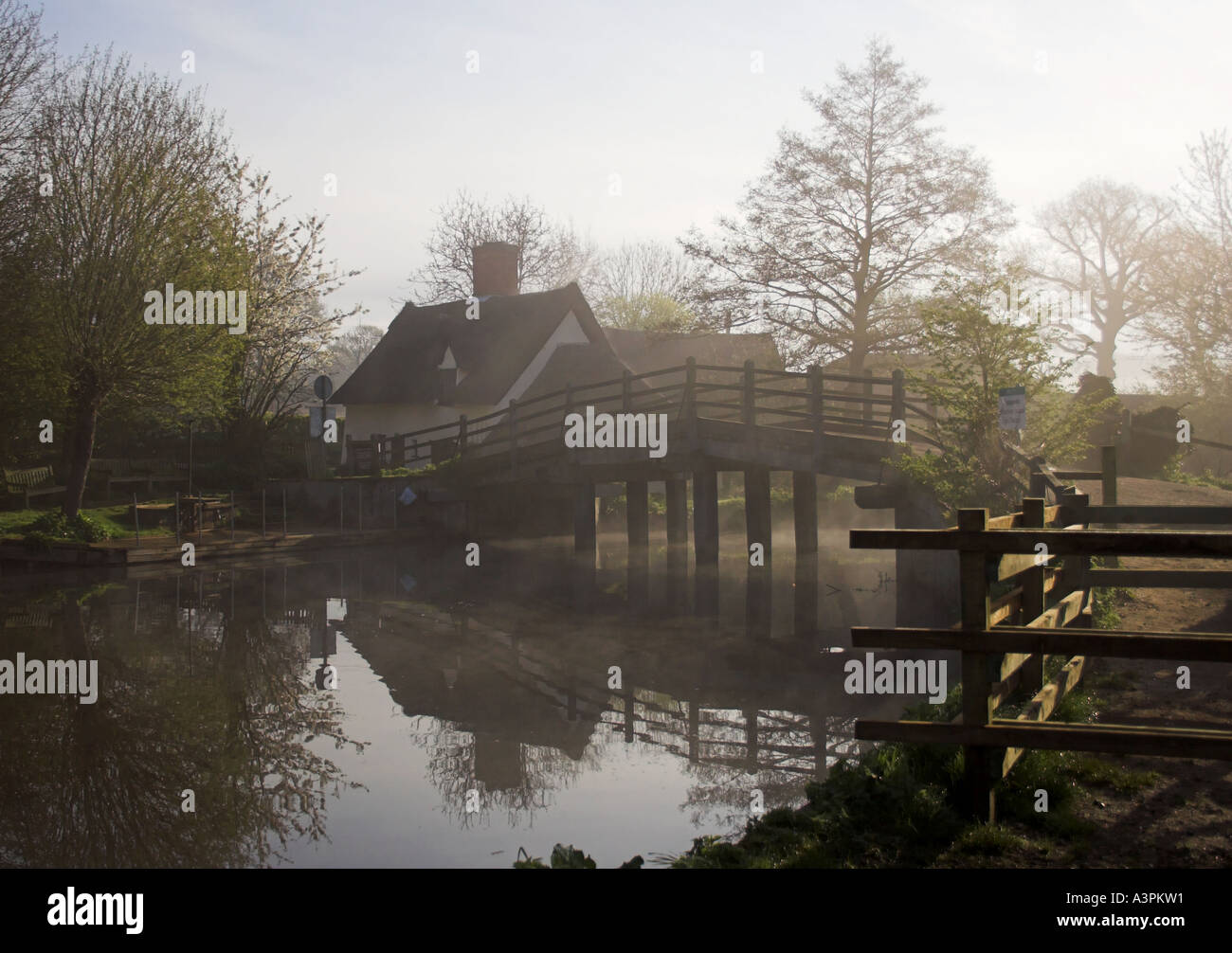 Tom Lott's house, at Flatford Mill in Dedham Vale, Suffolk, England ...