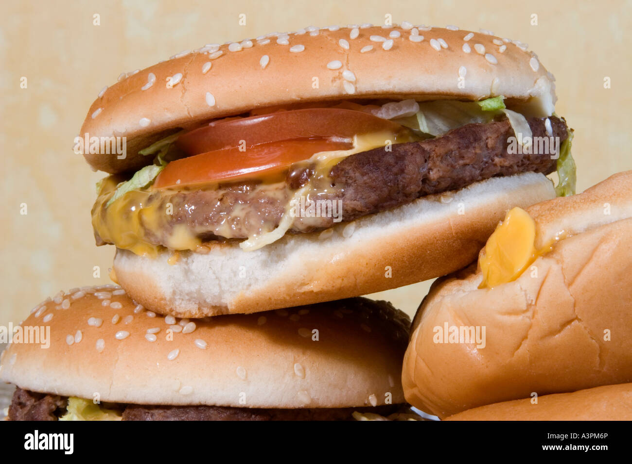 Hamburger Fast Food Stock Photo - Alamy