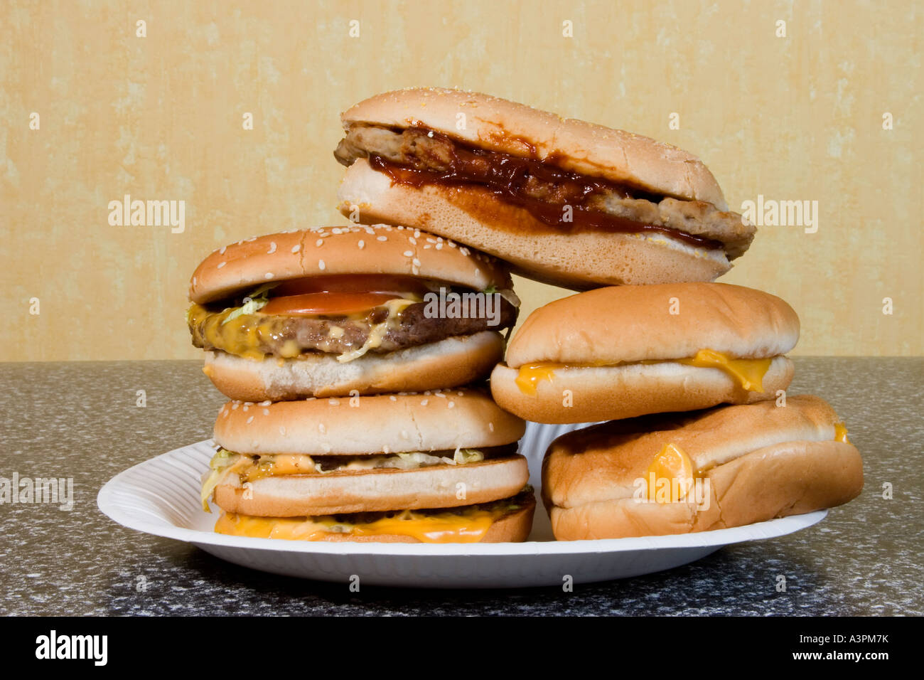 Hamburger Fast Food Stock Photo - Alamy