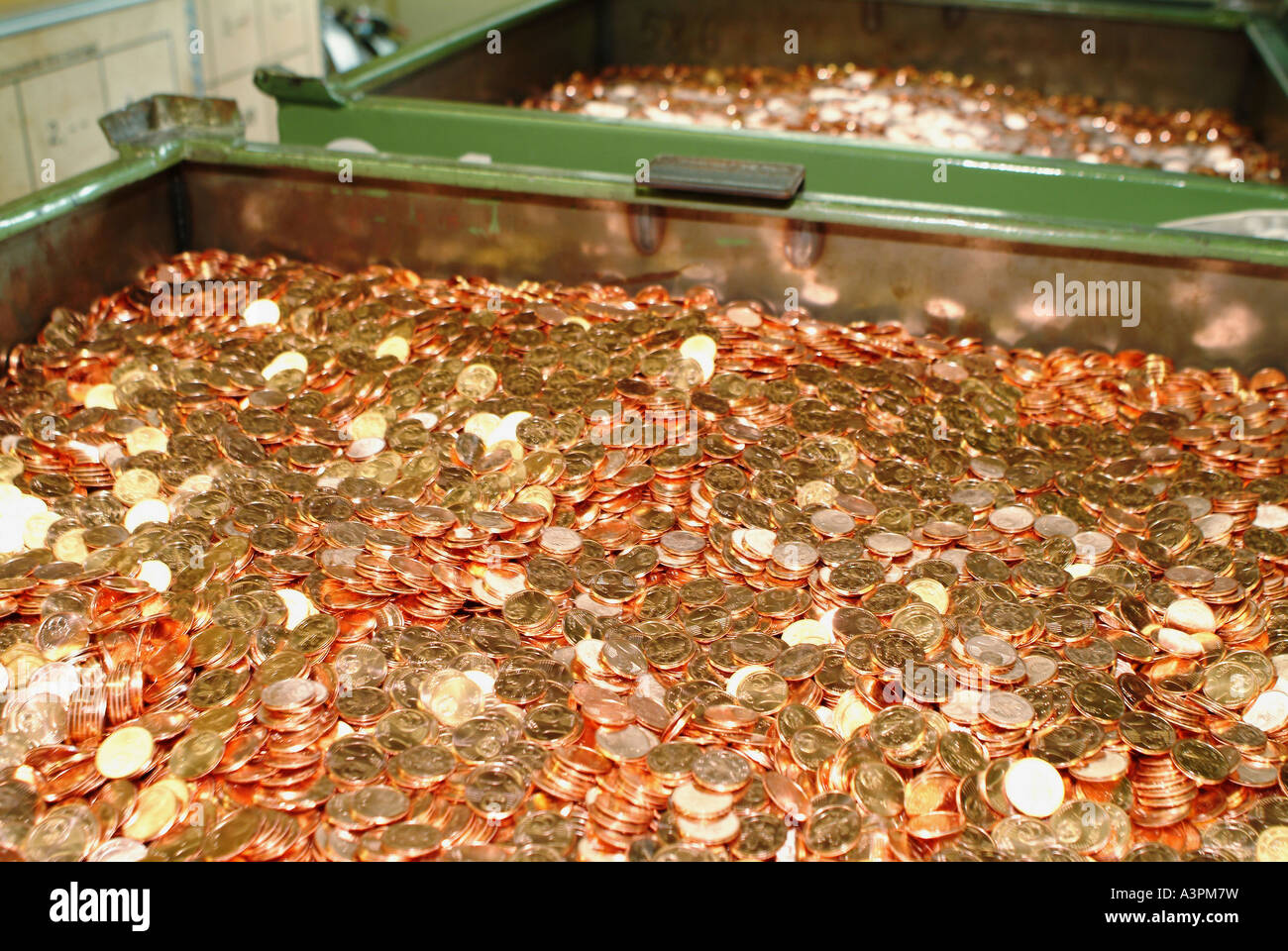 The Hamburg Mint producing Euro coins, Germany Stock Photo - Alamy