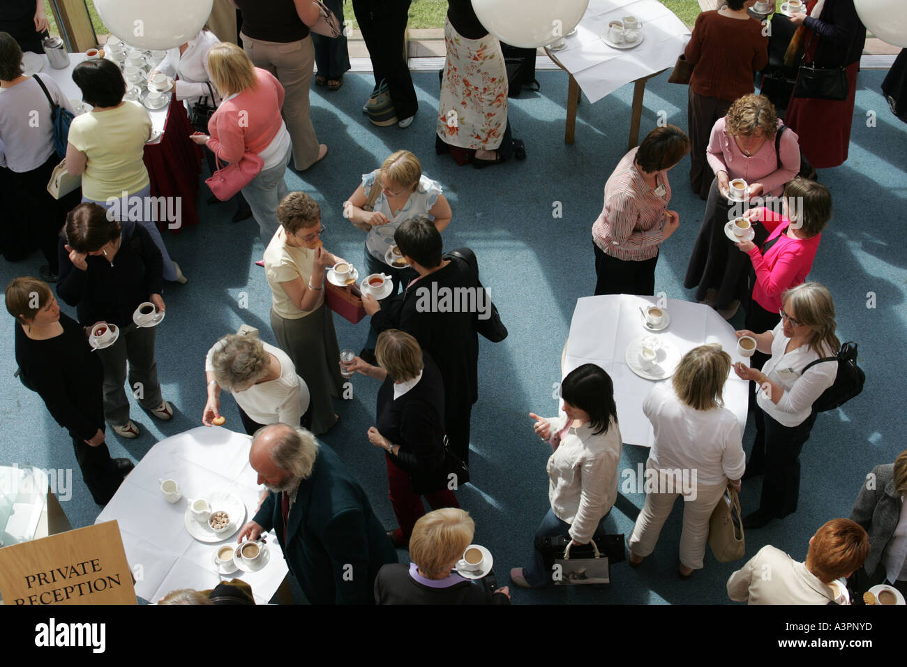Crowd of people between seminars at a conference Stock Photo - Alamy