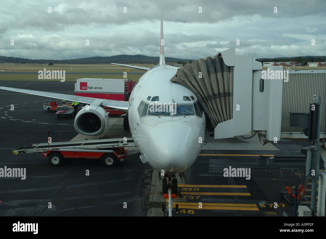 aircraft arriving departing Canberra Airport Australia internal flight ...