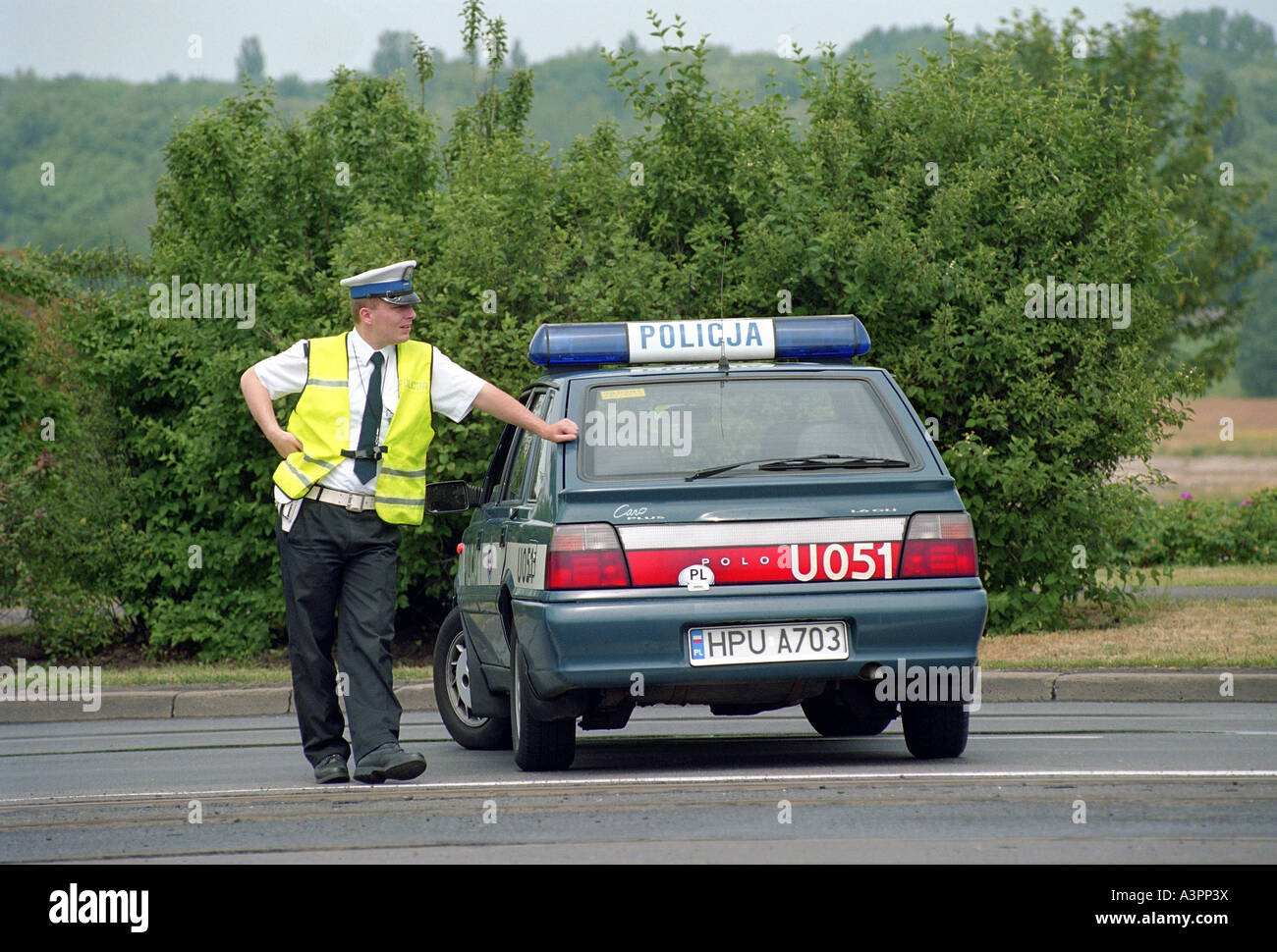 A traffic policeman, Poznan, Poland Stock Photo - Alamy