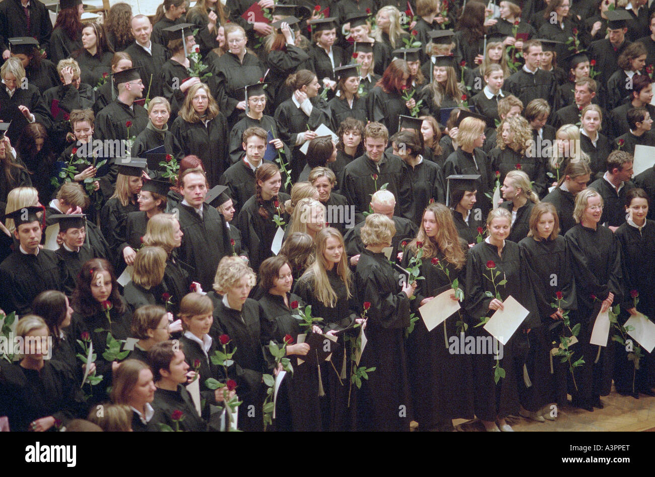 Students at graduation ceremony in Poznan, Poland Stock Photo - Alamy