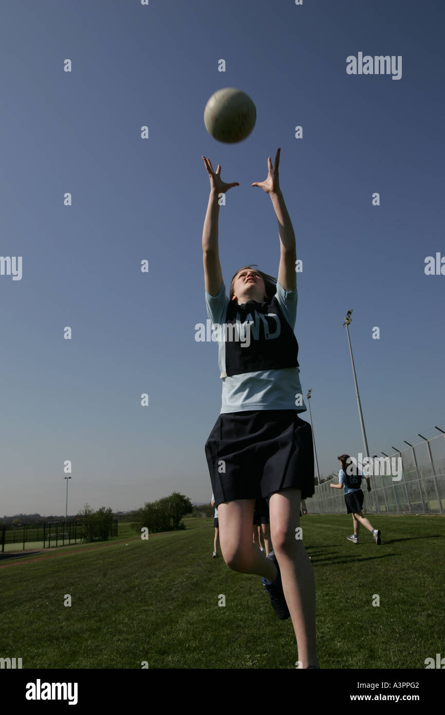School Netball teams Stock Photo - Alamy
