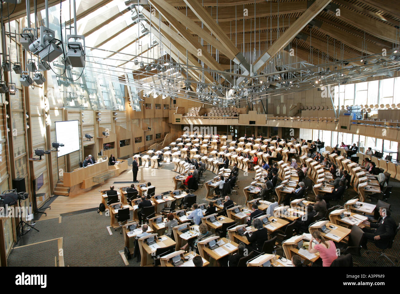 Scottish parliament debating chamber hi-res stock photography and ...