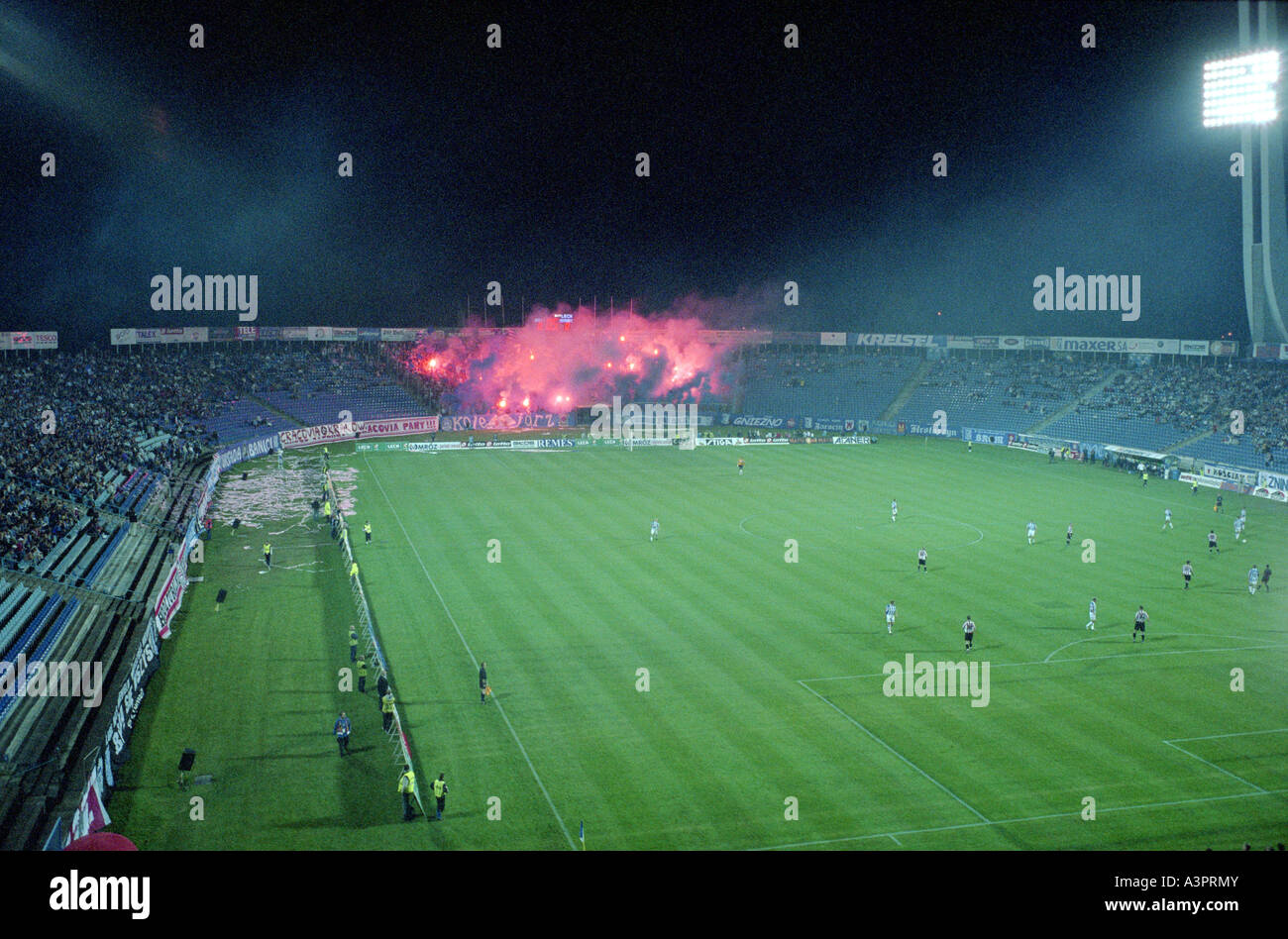 Football game at the Lech Poznan football stadium, Poznan, Poland Stock ...