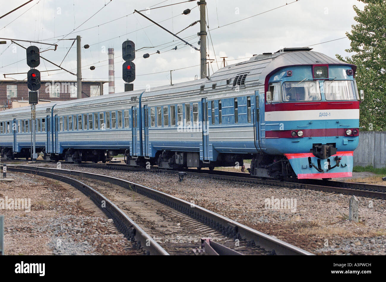 A Russian passenger train, Kaliningrad, Russia Stock Photo, Royalty ...