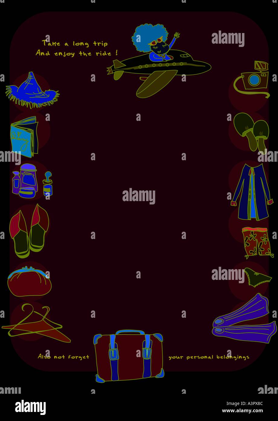 Illustration Cute Borders Backgrounds Stock Photo - Alamy