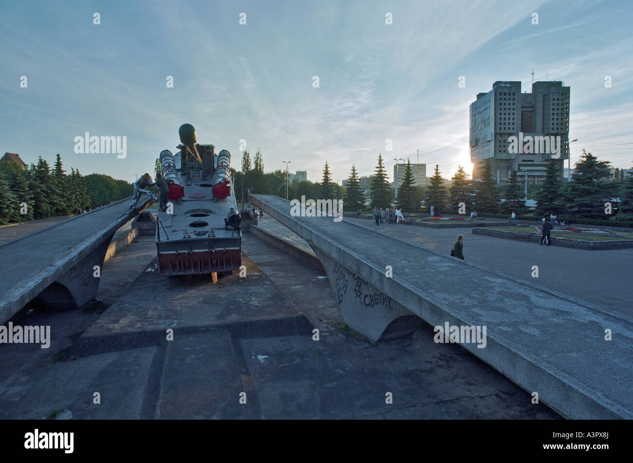 An assault ship from World War II placed as a navy memorial in ...
