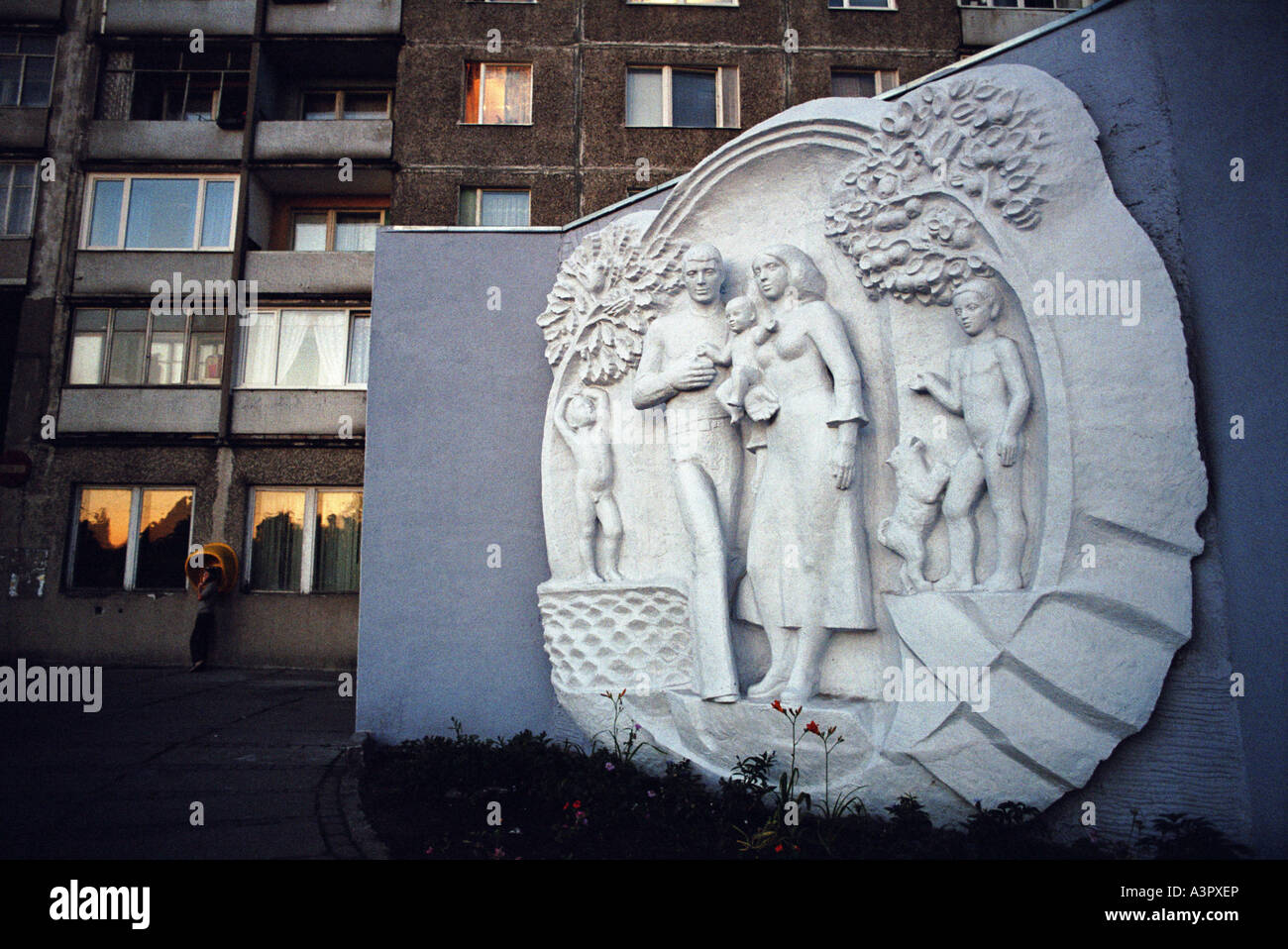 Socialist sculpture of a family, Kaliningrad, Russia Stock Photo - Alamy