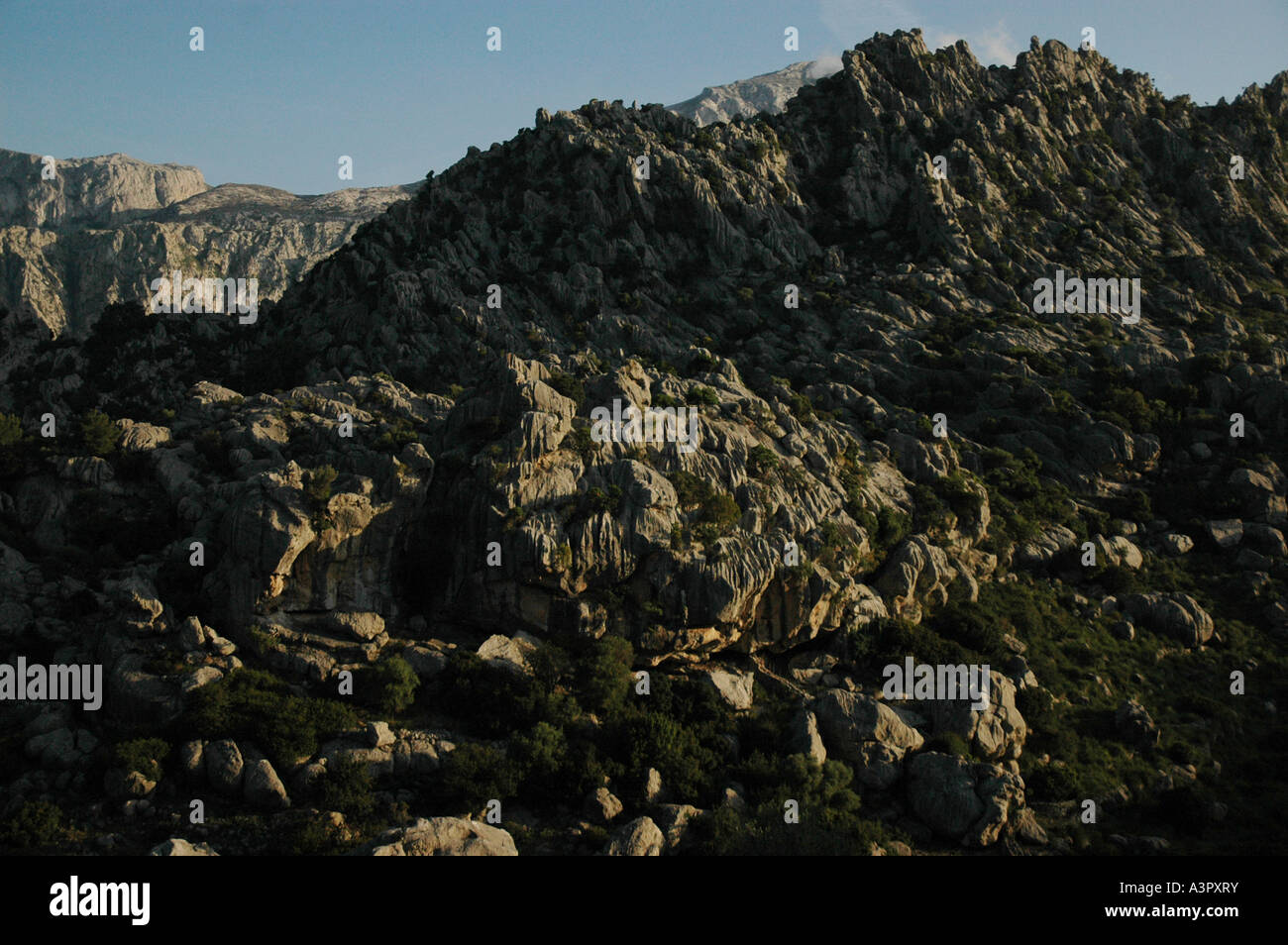 Karst rock formations in limestone of Sierra de Tramuntana Island ...
