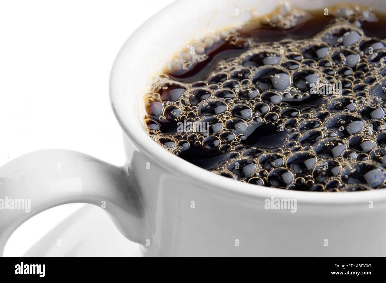 Cup of coffee with bubbles Stock Photo - Alamy