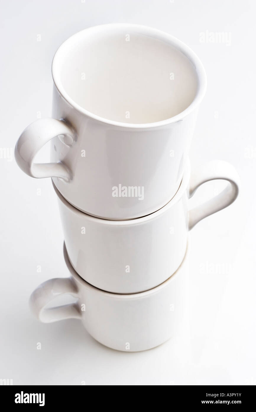 Coffee cups stacked Stock Photo - Alamy
