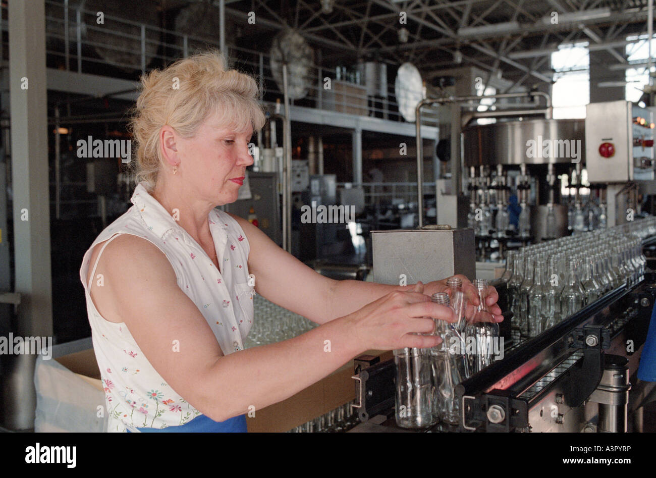 Vodka production in the OOO Itar factory, Kaliningrad, Russia Stock ...