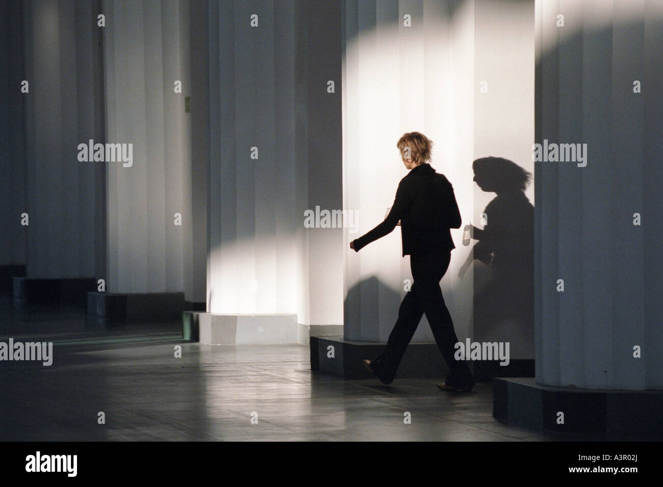 Woman at the World Trade Center in Poznan, Poland Stock Photo - Alamy