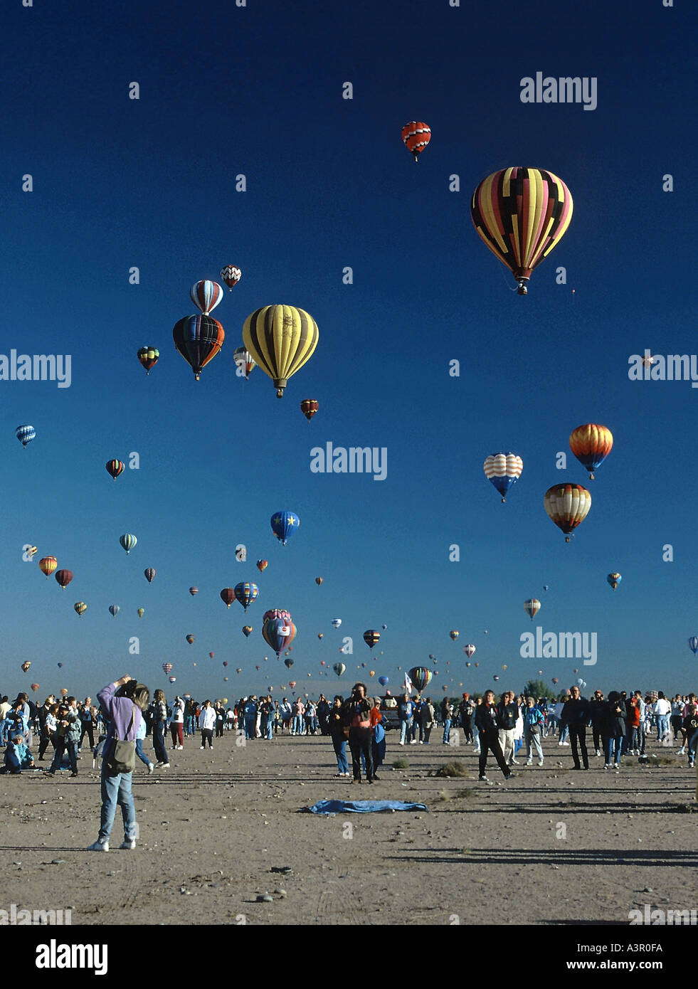 What a spectacle for onlookers on the ground as hot air balloons rise ...