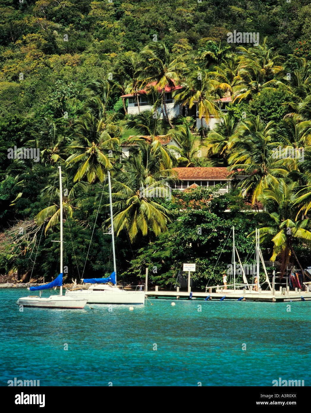 Marigot Bay, St. Lucia, Windward Isles, West Indies, Caribbean Stock ...