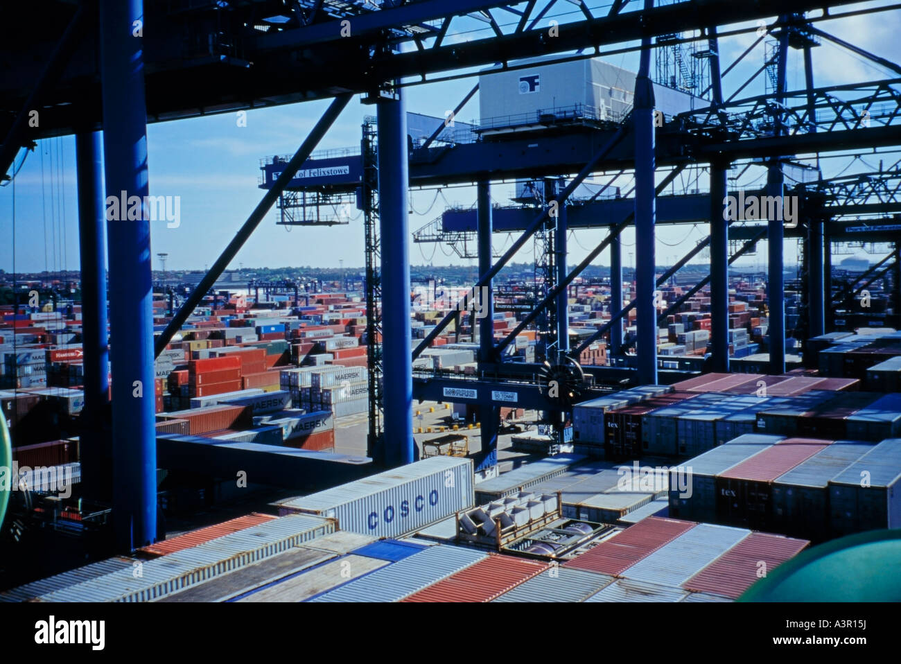 Felixstowe Container Port Terminal Suffolk England Great Britain Stock ...