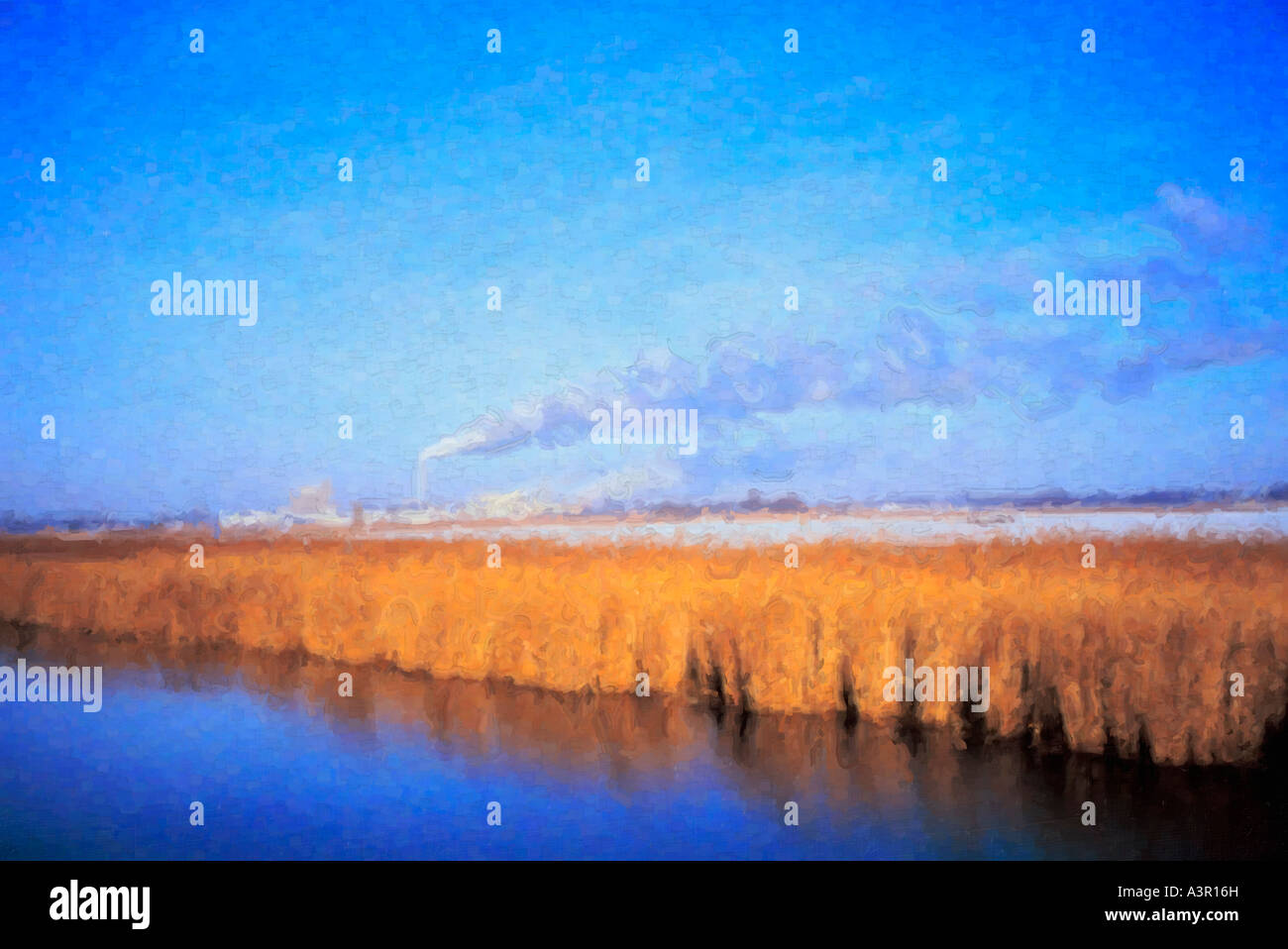 Cantley Sugar Factory Rural Industrial Scene River Yare Norfolk England ...