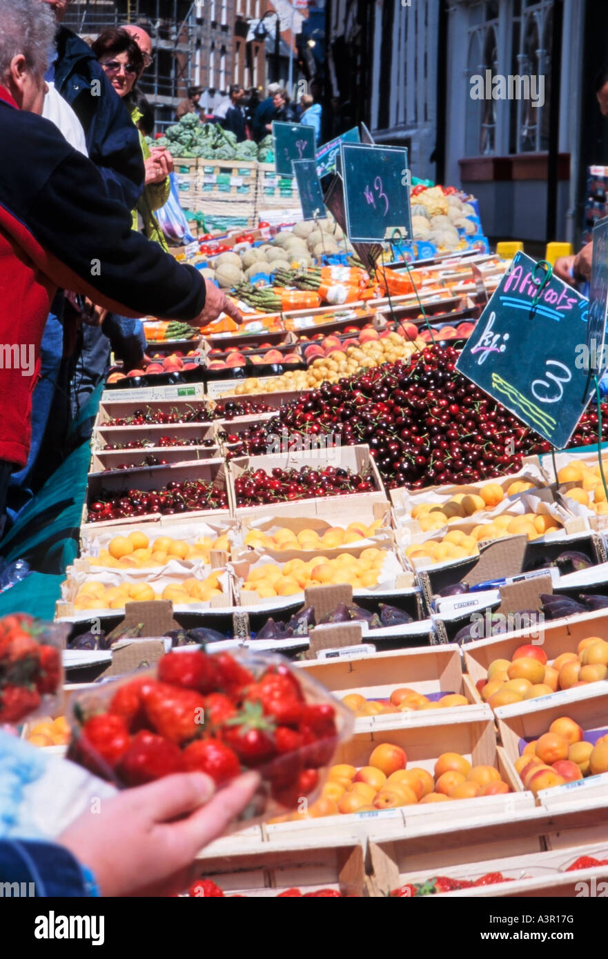French Fruit and Vegatable Market Stall France Stock Photo - Alamy