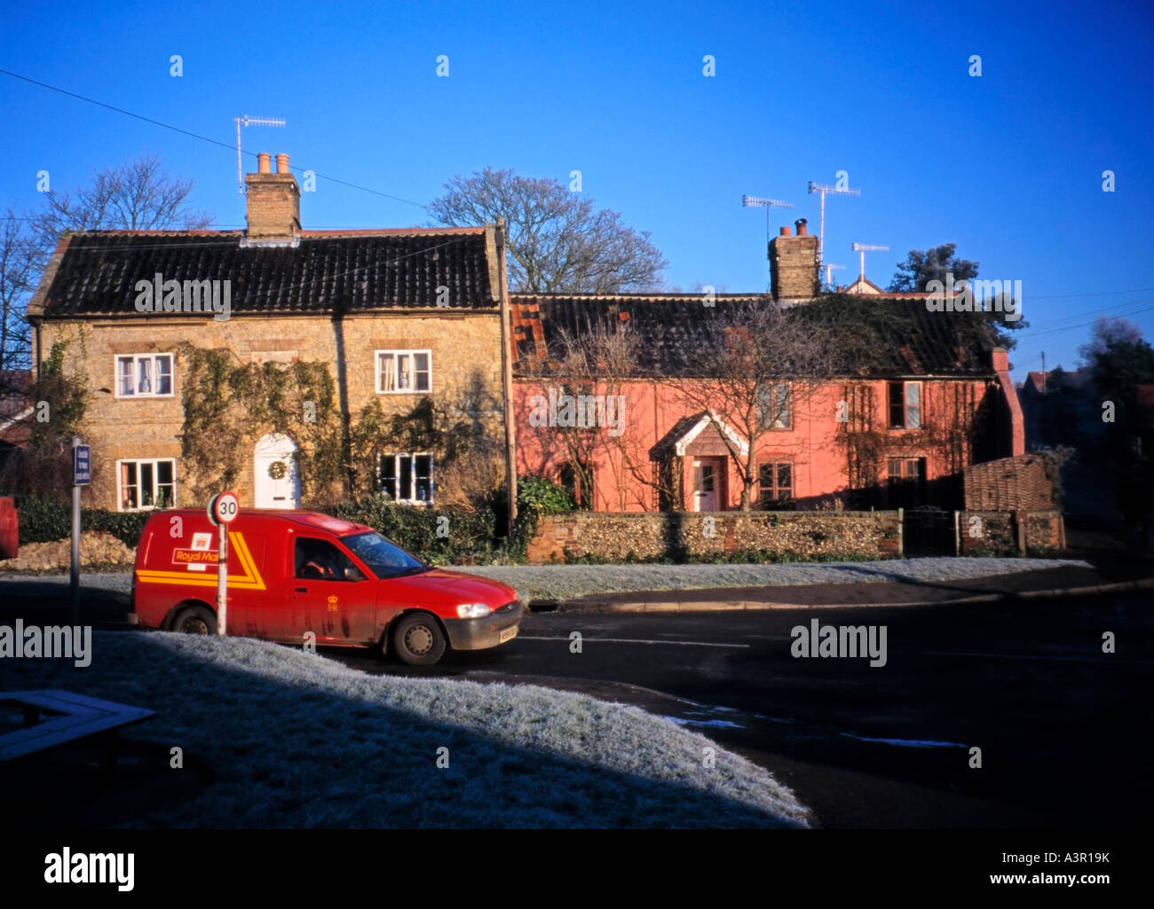 Morning Postal Delivery Typical English Country Village Snape Suffolk ...