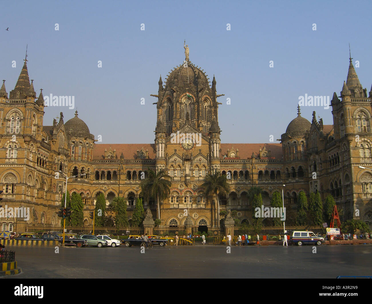CSTC railway station in Mumbai, or Bombay, in India, with the urban ...