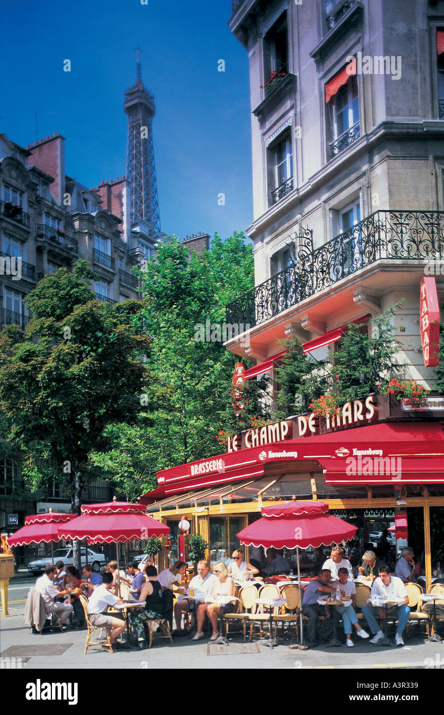 Cafe Eiffel Paris France Stock Photo - Alamy