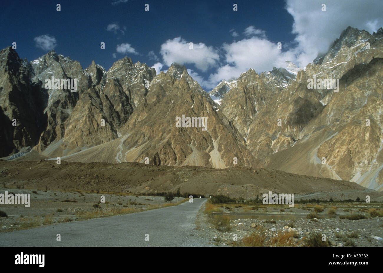 Cathedral rocks on the Karakoram Highway northern Pakistan KKH Stock ...