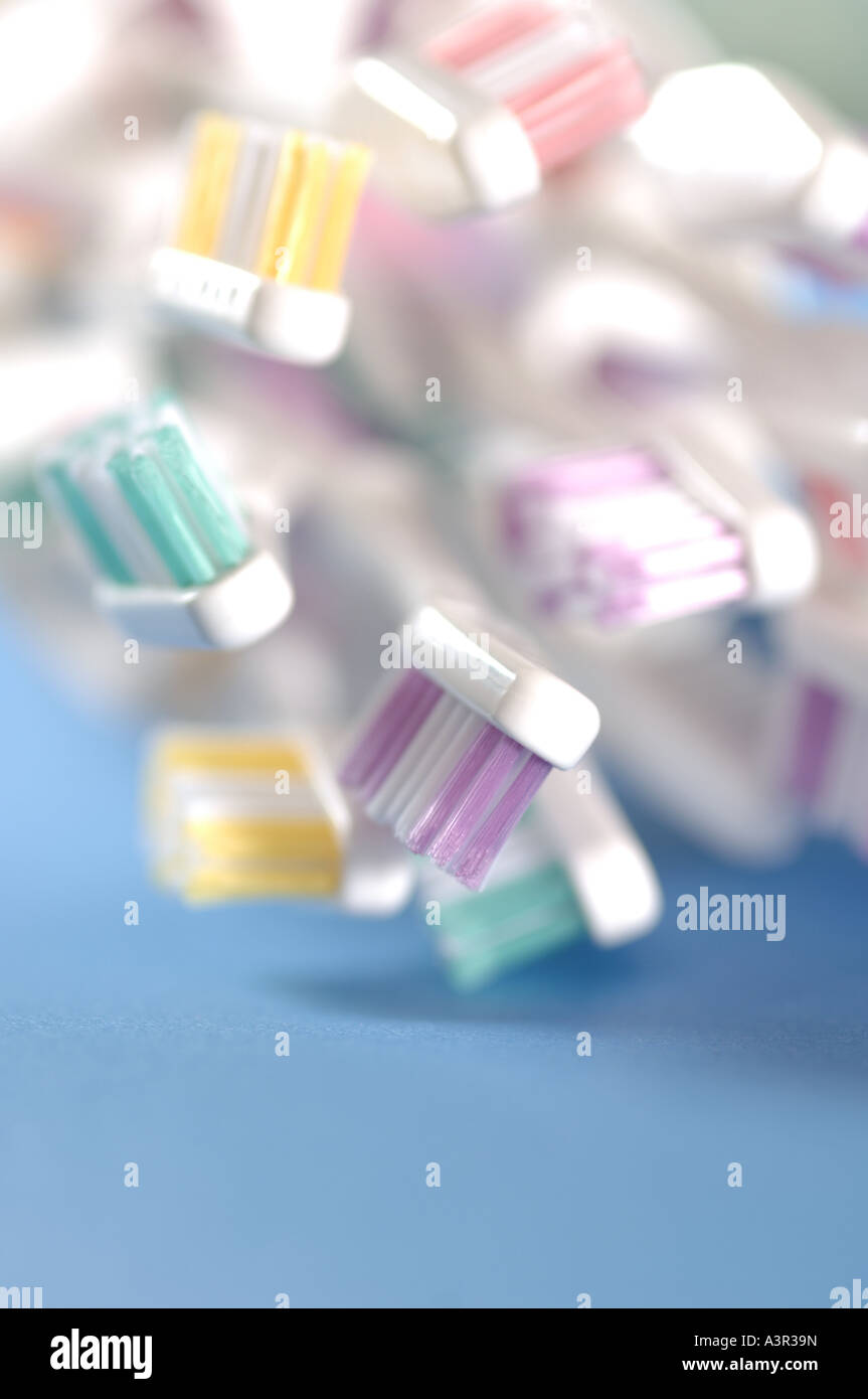 variety of colourful toothbrush Stock Photo - Alamy