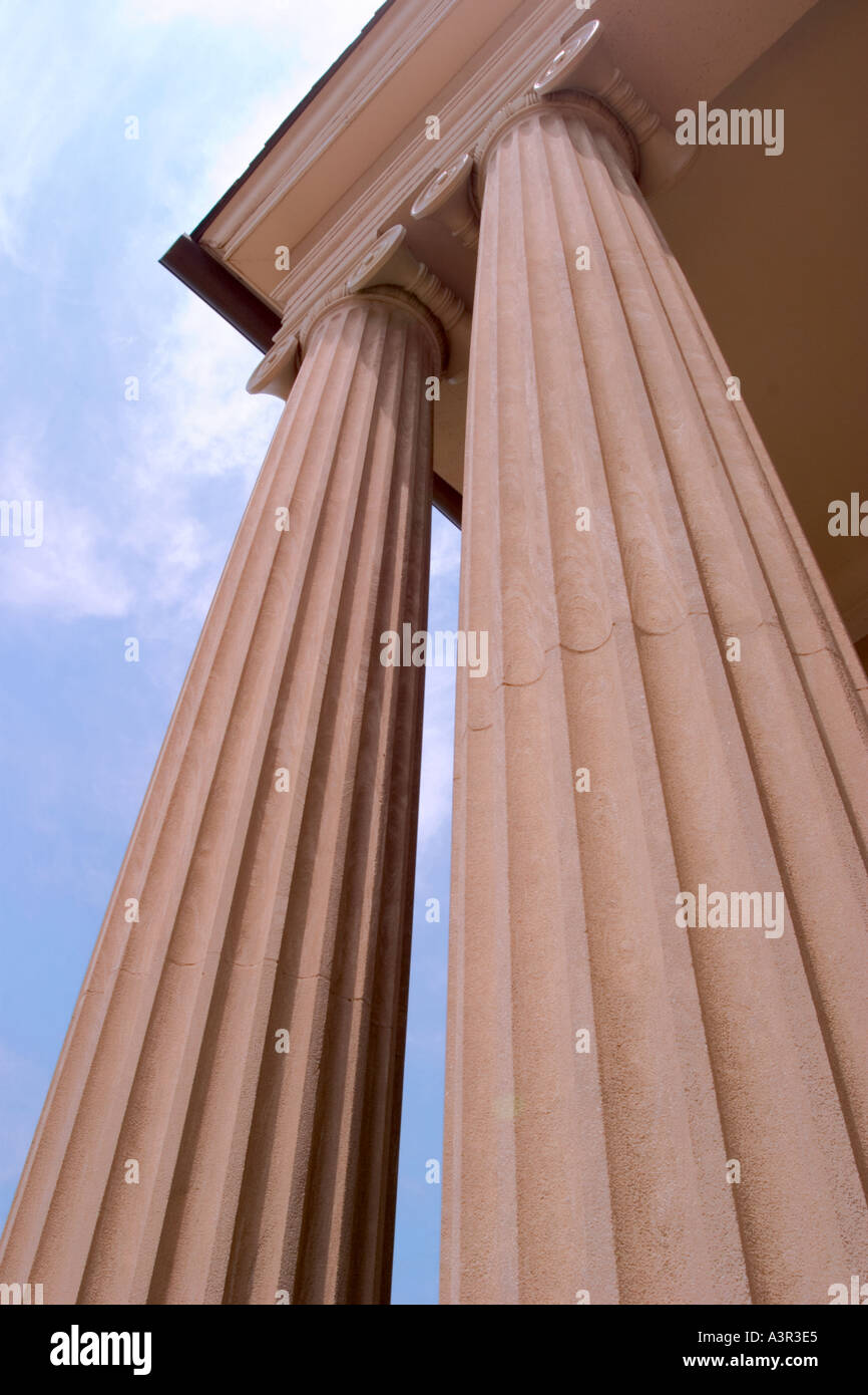 Columns on church in Greenville South Carolina Stock Photo - Alamy