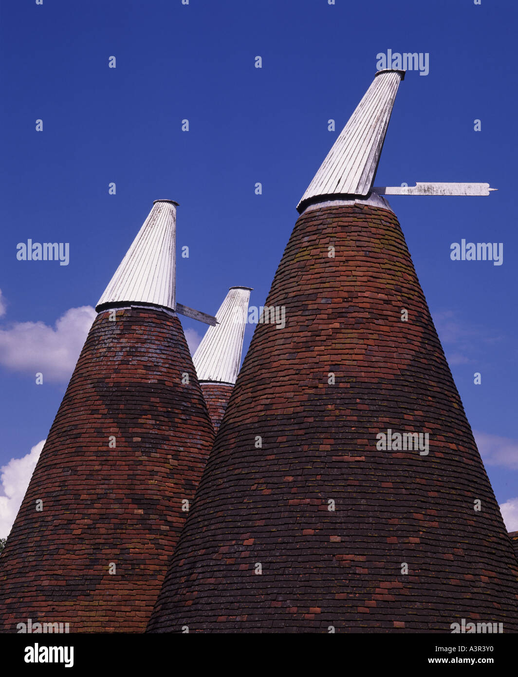 One of the landmarkes of Kent are the traditional oast-houses once used ...