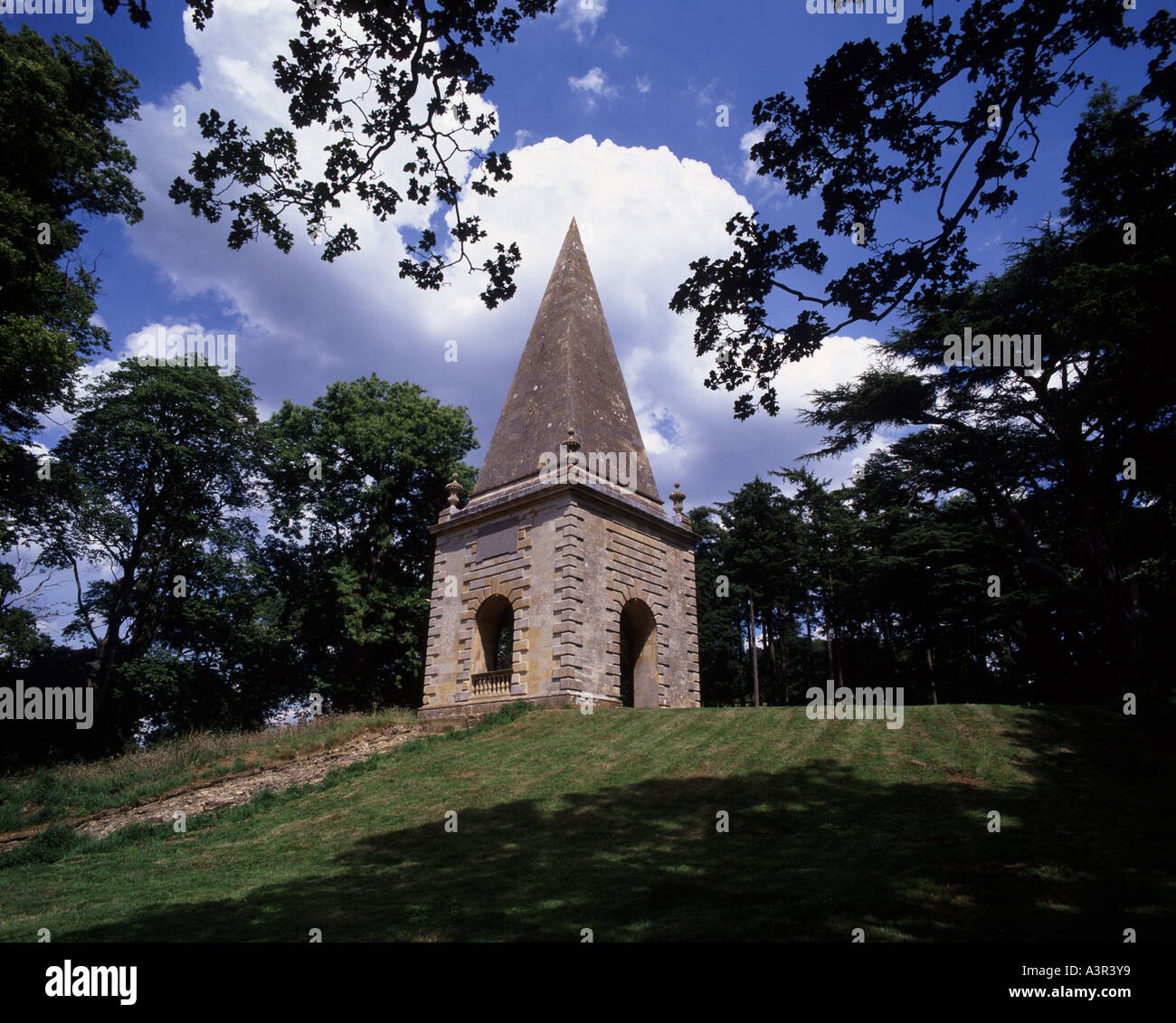The pyramid set high above the exquisite Jacobean manor which is ...